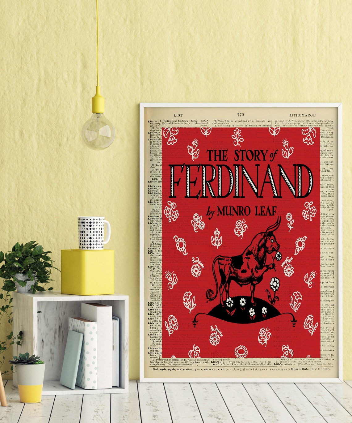 Ferdinand by Munro Leaf, Printable Book Cover, Literary Poster ...