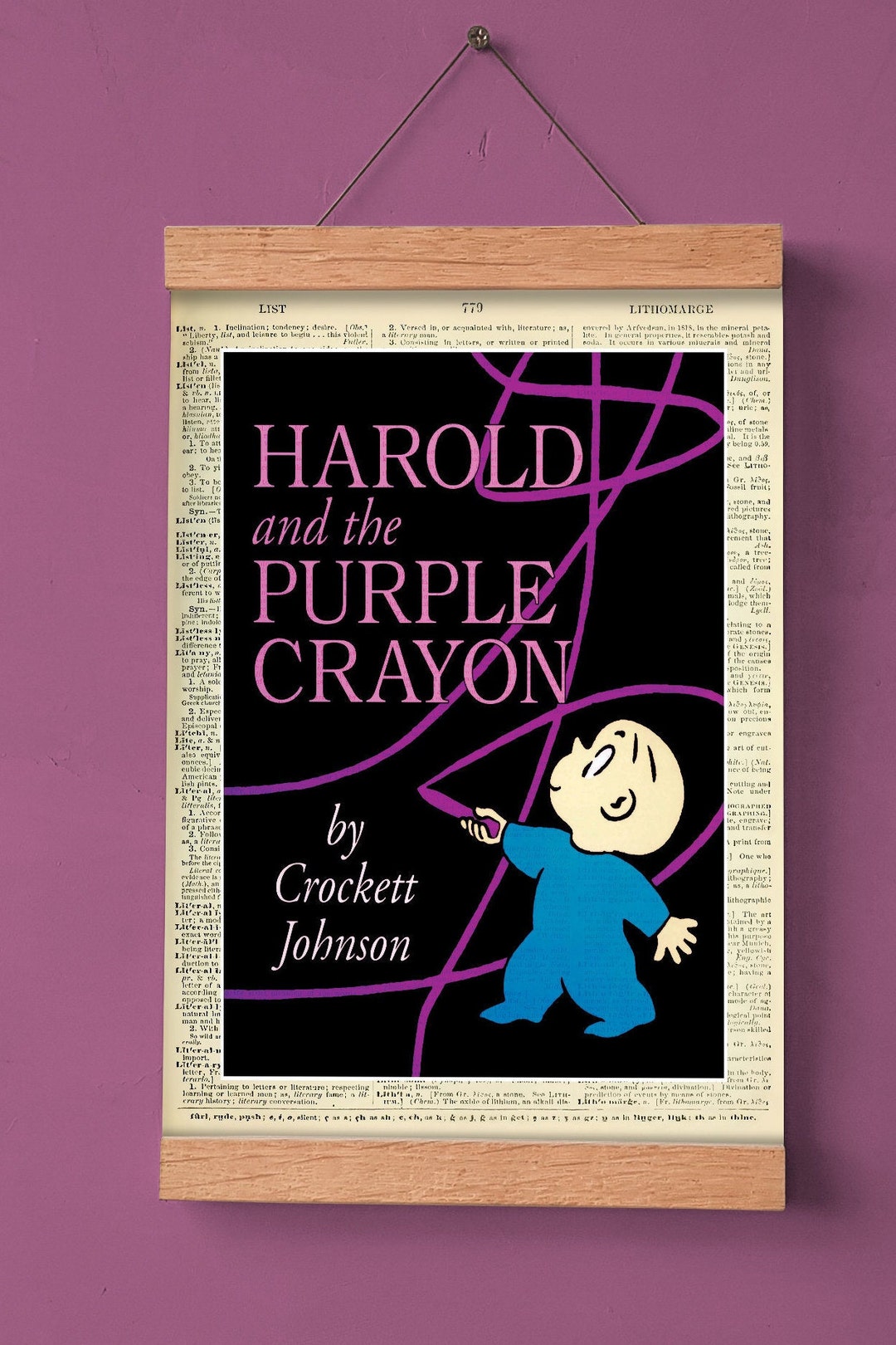 Harold and the Purple Crayon by Crockett Johnson, Printable Book Cover ...