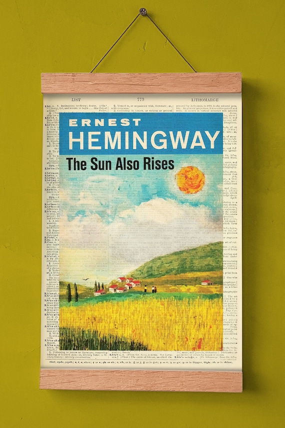 The Sun also rises Printable Book Cover Ernest Hemingway | Etsy