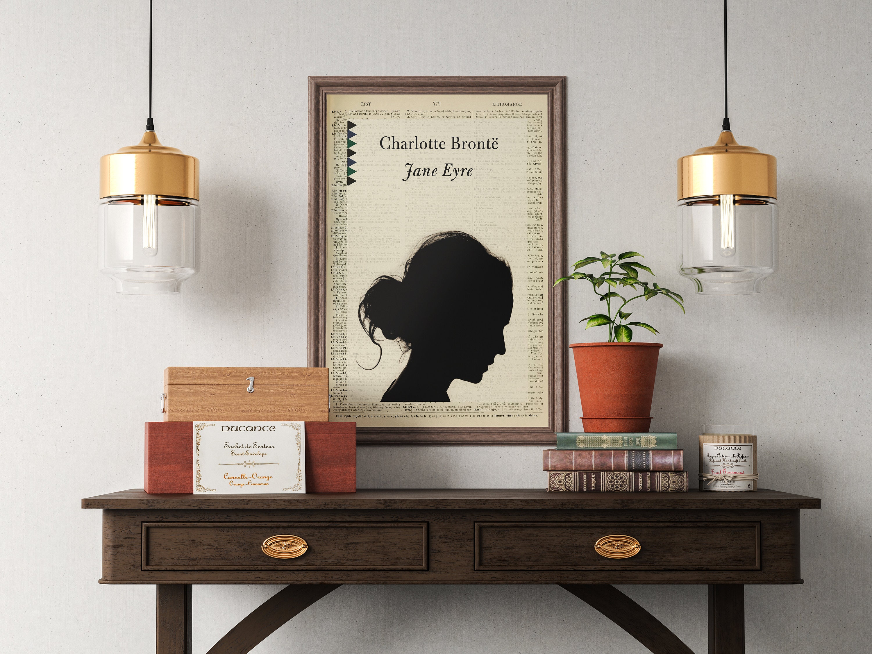 Jane Eyre by Charlotte Bronte, Printable Book Cover, Literary Poster ...