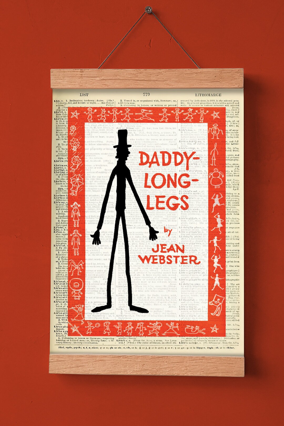 Daddy Long Legs by Jean Webster, Printable Book Cover, Literary Art ...