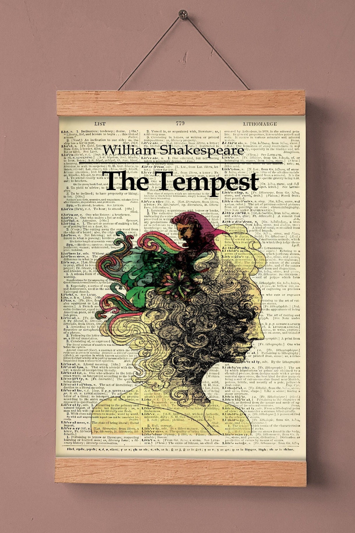The Tempest by Shakespeare Printable Cover Literary Poster | Etsy