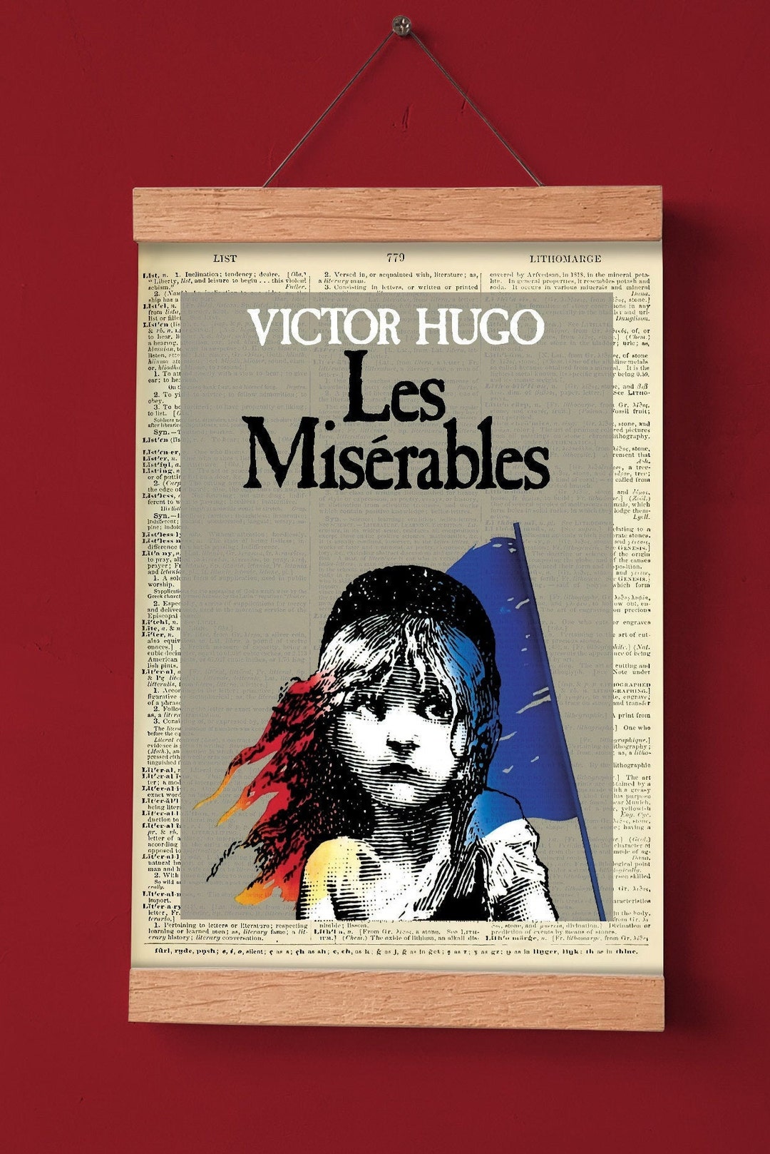 Les Miserables by Victor Hugo, Printable Book Cover, Literary Poster ...