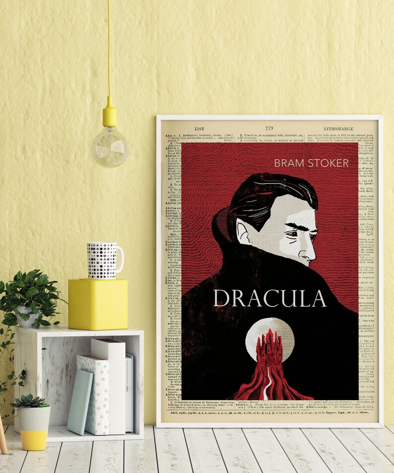 Printable Book Cover of Dracula by Bram Stoker, Literary Poster ...