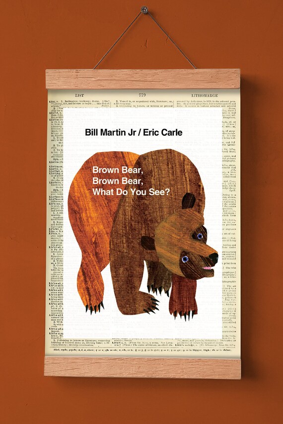 Brown Bear by Bill Martin Jr Printable Book Cover Literary | Etsy