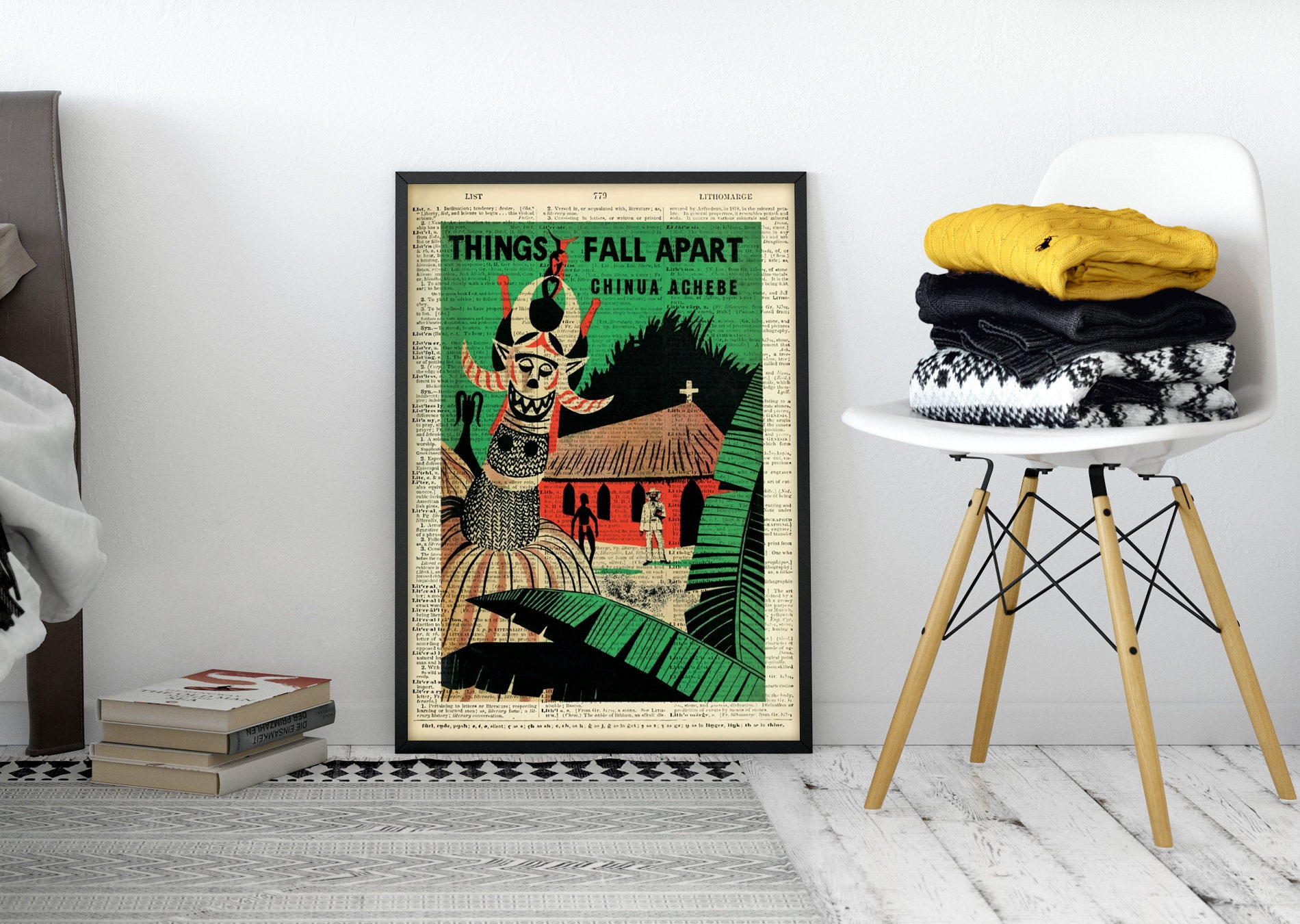 Things Fall Apart by Chinua Achebe, Printable Book Cover, Literary ...