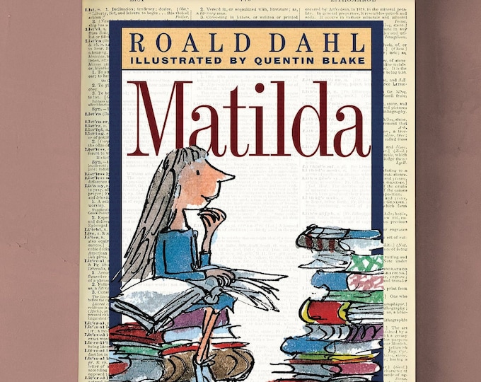 Printable Book Cover of Matilda by Roald Dahl, Literary Poster ...