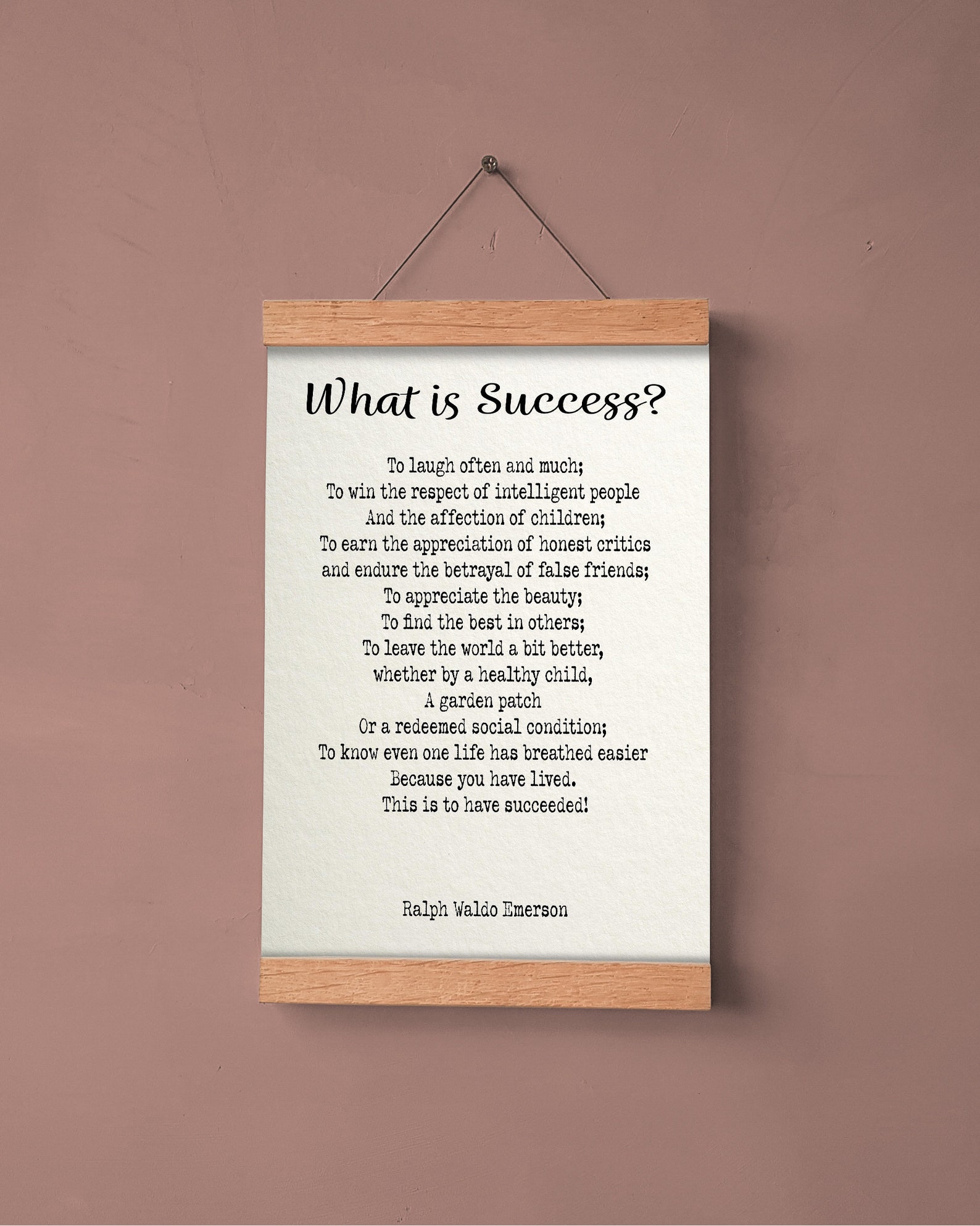 What is Success by Ralph Waldo Emerson, Printable Quote, Poetry Wall ...