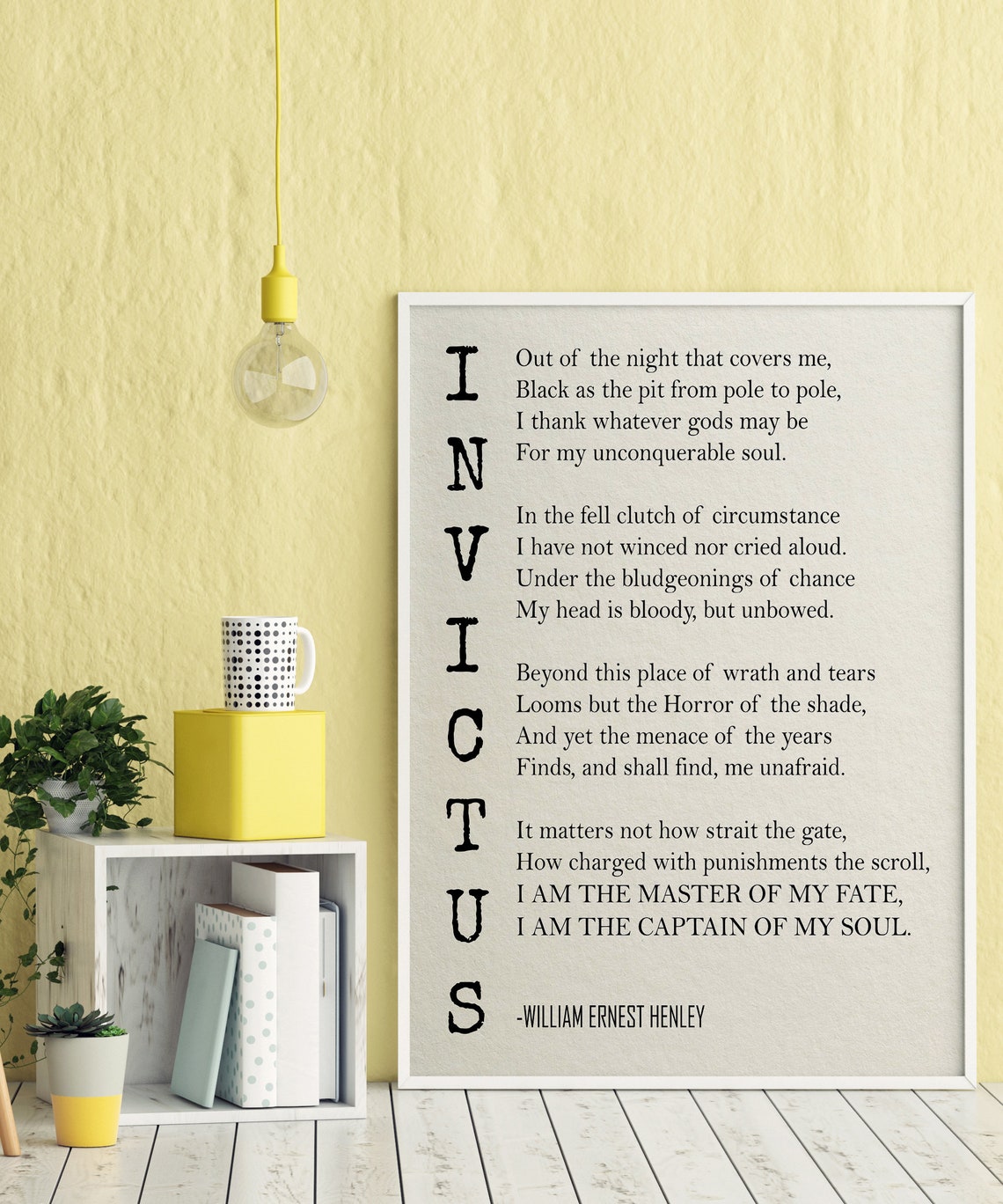 Invictus by William Ernest Henley, Printable Poetry, Poetry Wall Art ...