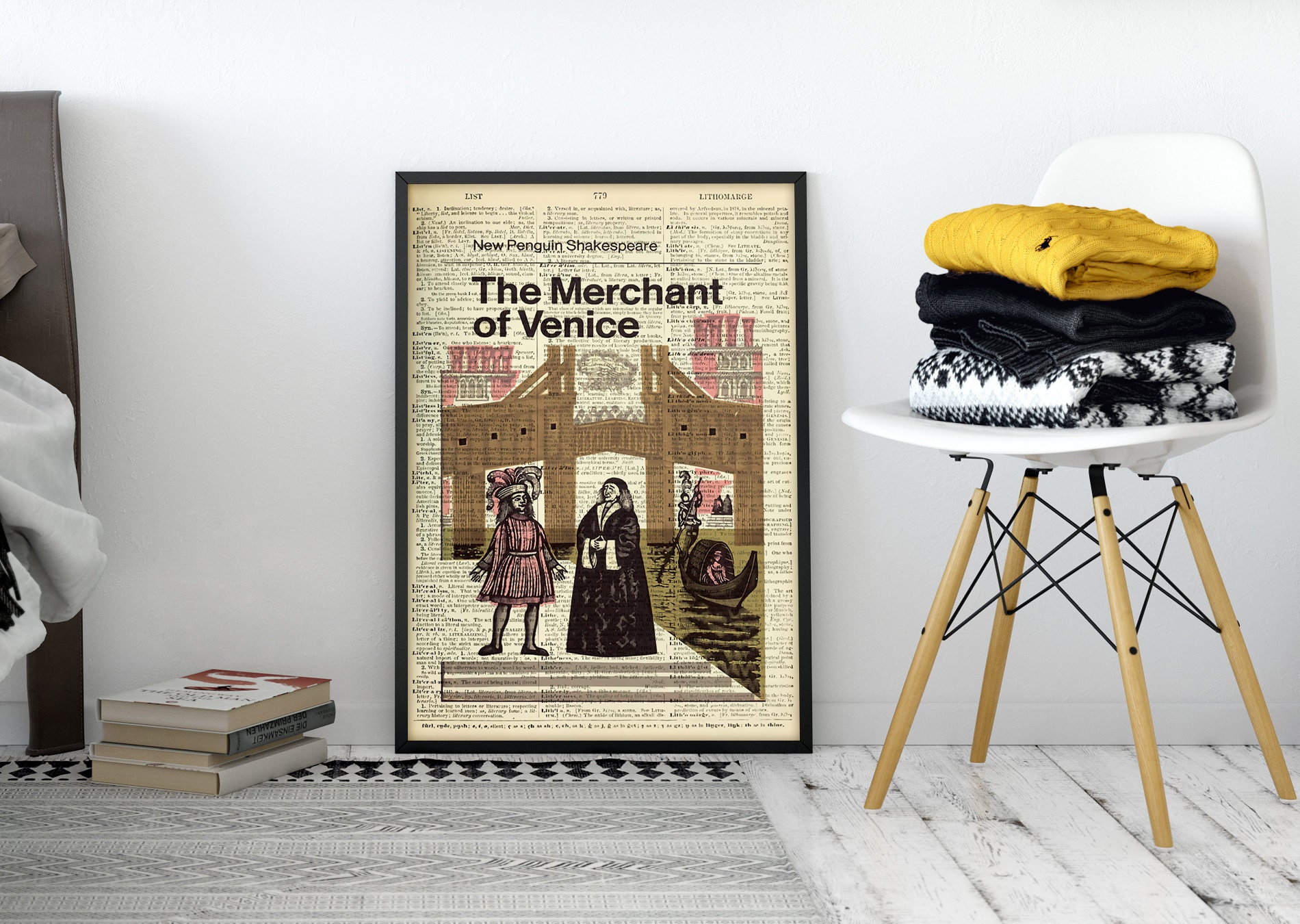 Book Cover of The Merchant of Venice by Shakespeare Literary | Etsy