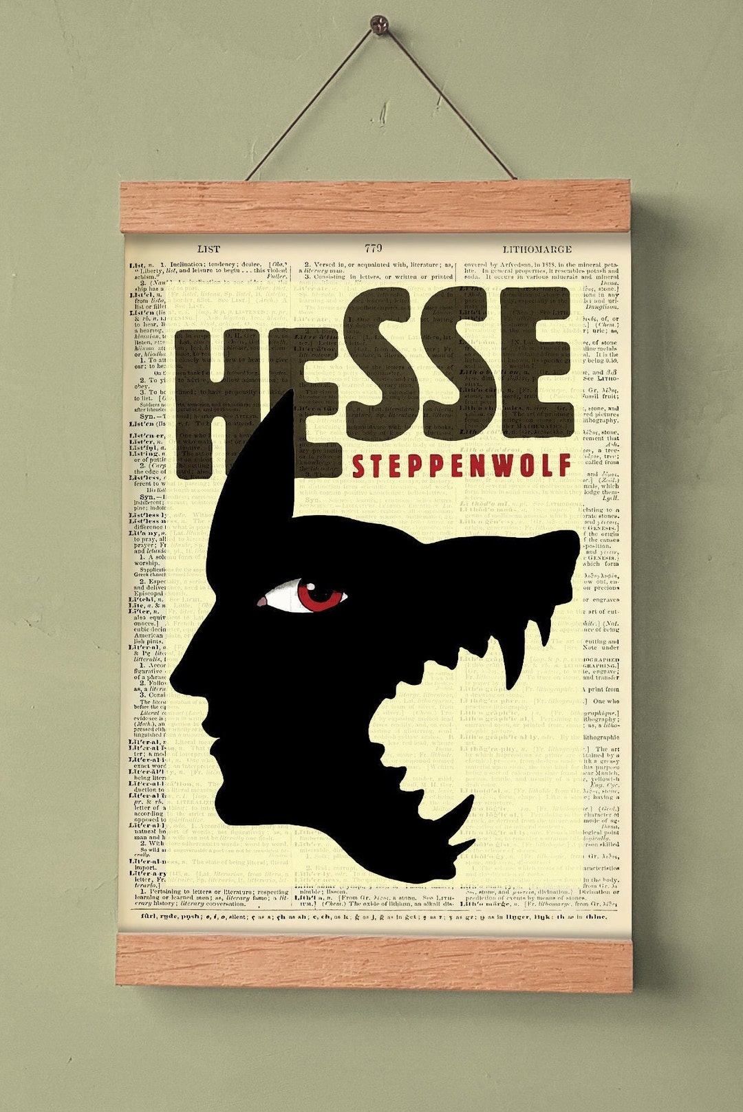 Steppenwolf by Hermann Hesse, Printable Book Cover, Literary Poster ...