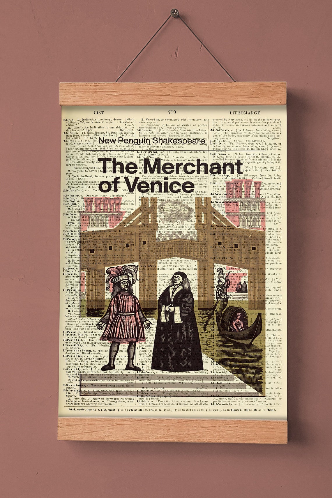 Book Cover of The Merchant of Venice by Shakespeare Literary | Etsy