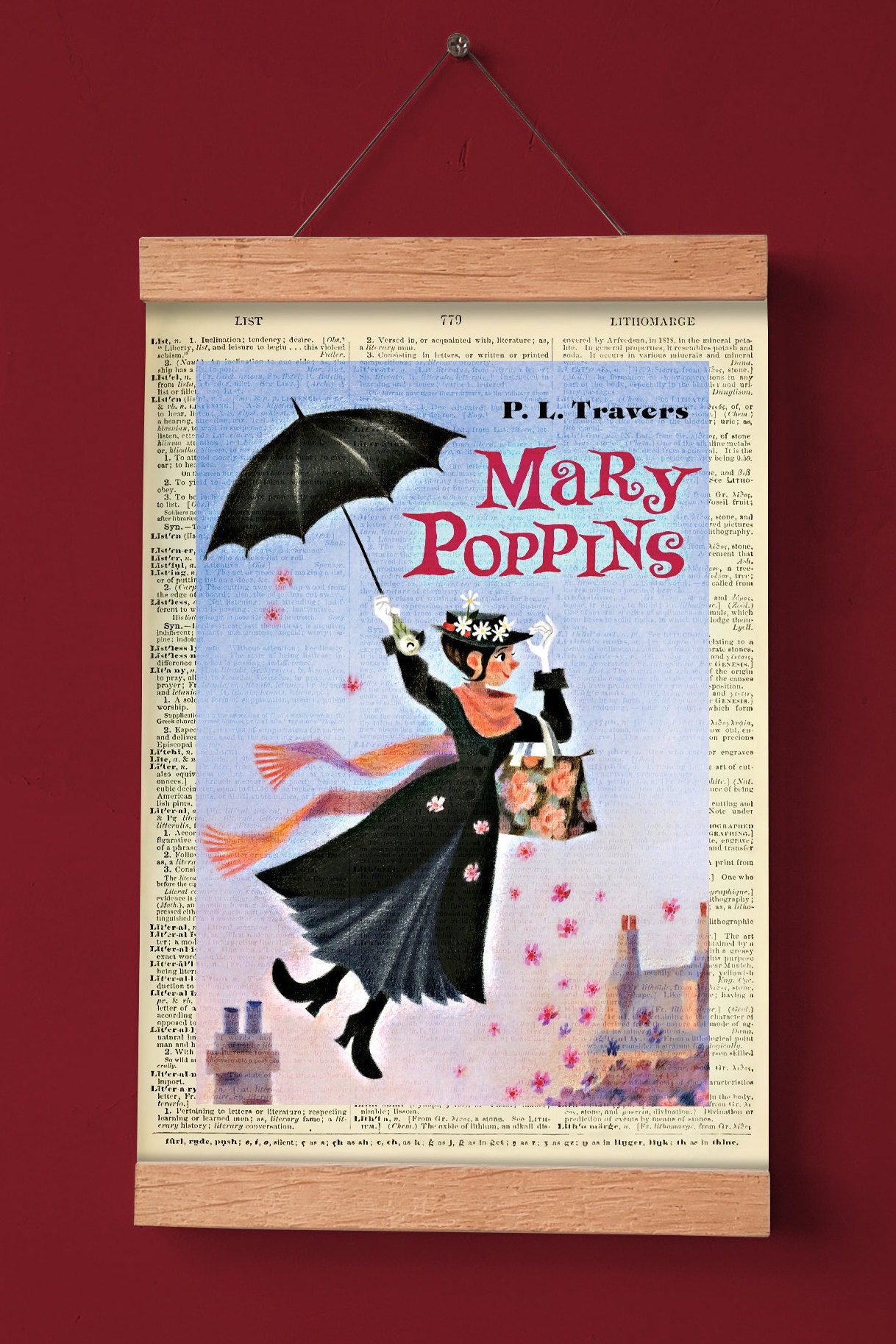 Mary Poppins by P.l.travers, Printable Book Cover, Literary Poster ...