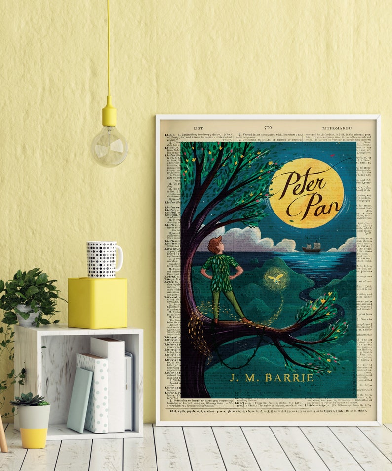 Printable Book Cover of Peter Pan by J.m.barrie, Literary Poster ...