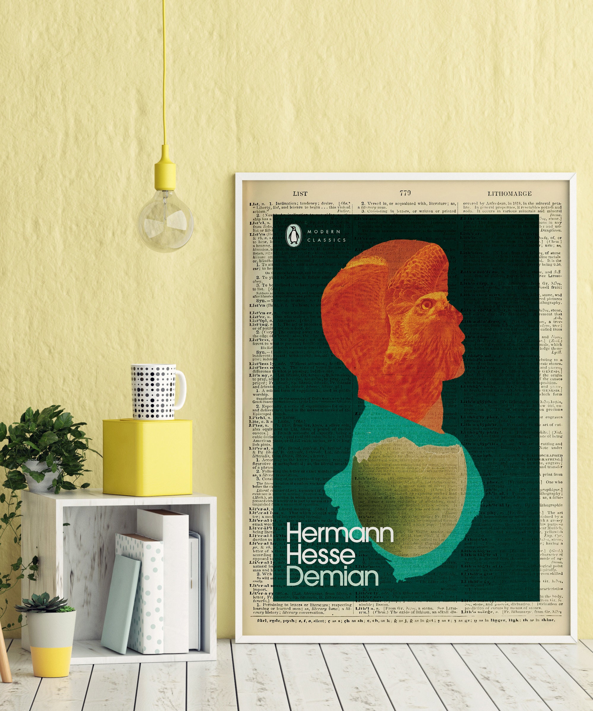 Demian by Hermann Hesse, Printable Book Cover, Literary Poster, Library ...