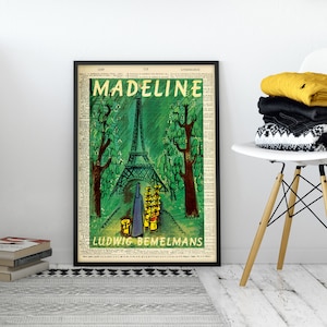 Printable Book Cover Madeline by Ludwig Bemelmans, Literary Poster ...