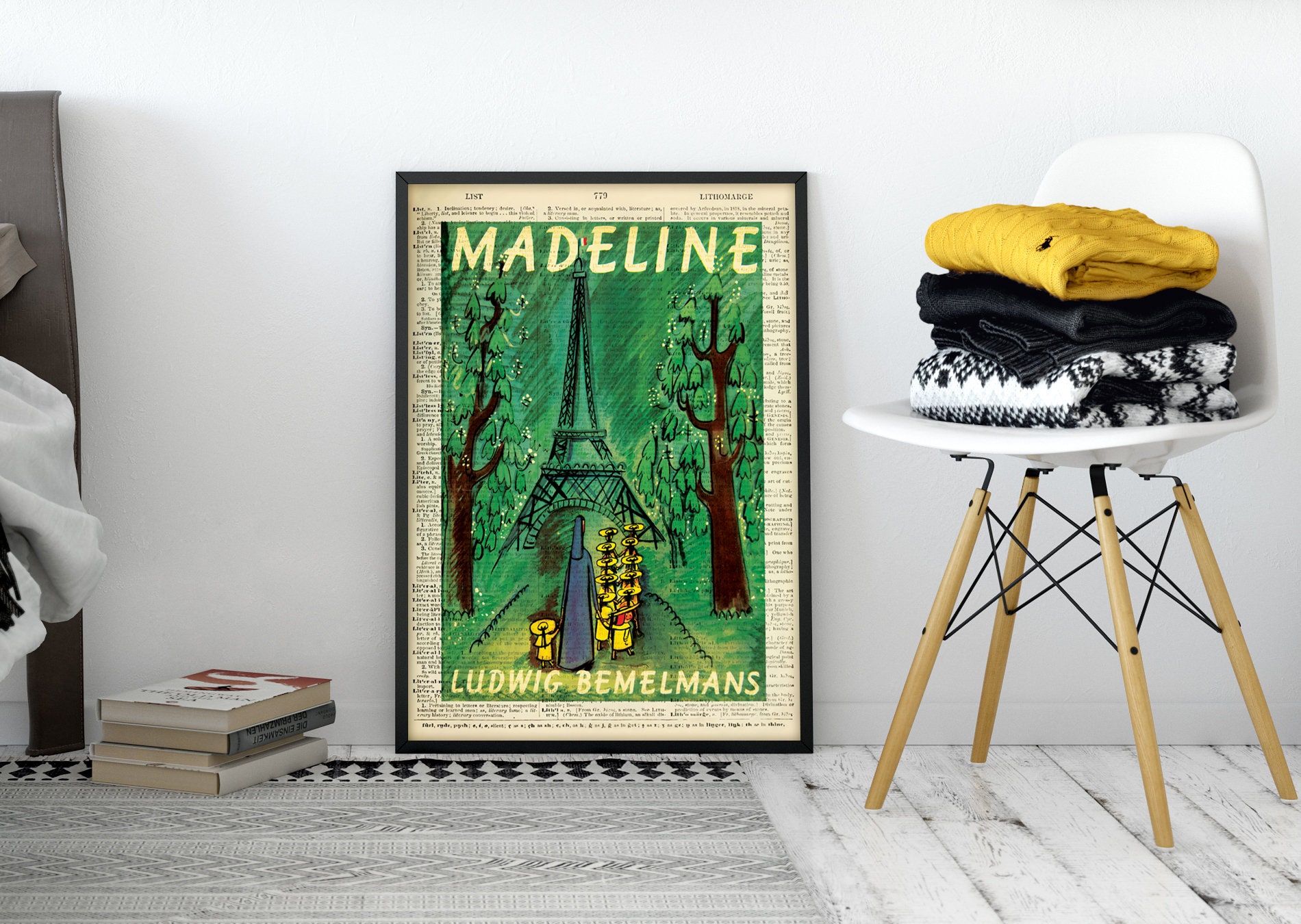Printable Book Cover Madeline by Ludwig Bemelmans, Literary Poster ...