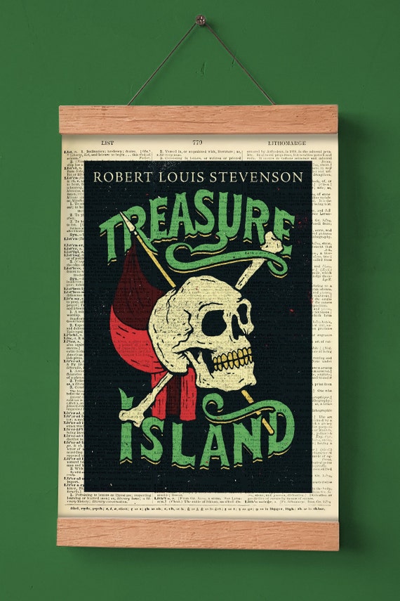Printable Book Cover of the Treasure Island by Robert Louis | Etsy