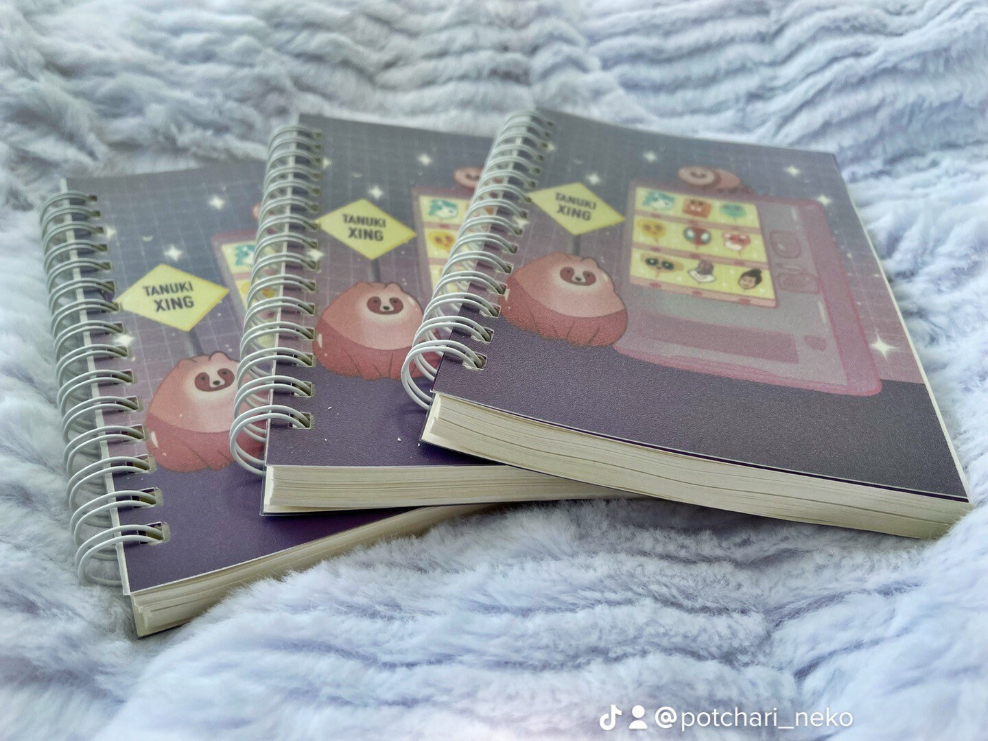 Kawaii Mini Spiral Notebook | Cute Stationery | Tanuki Journal ...