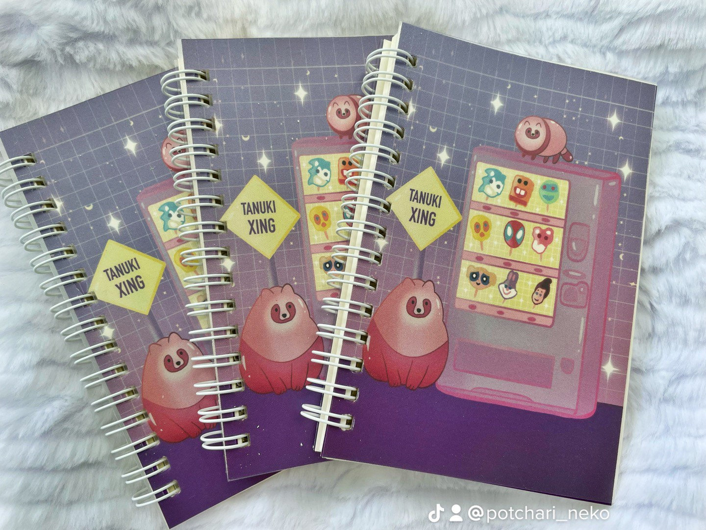 Kawaii Mini Spiral Notebook | Cute Stationery | Tanuki Journal ...