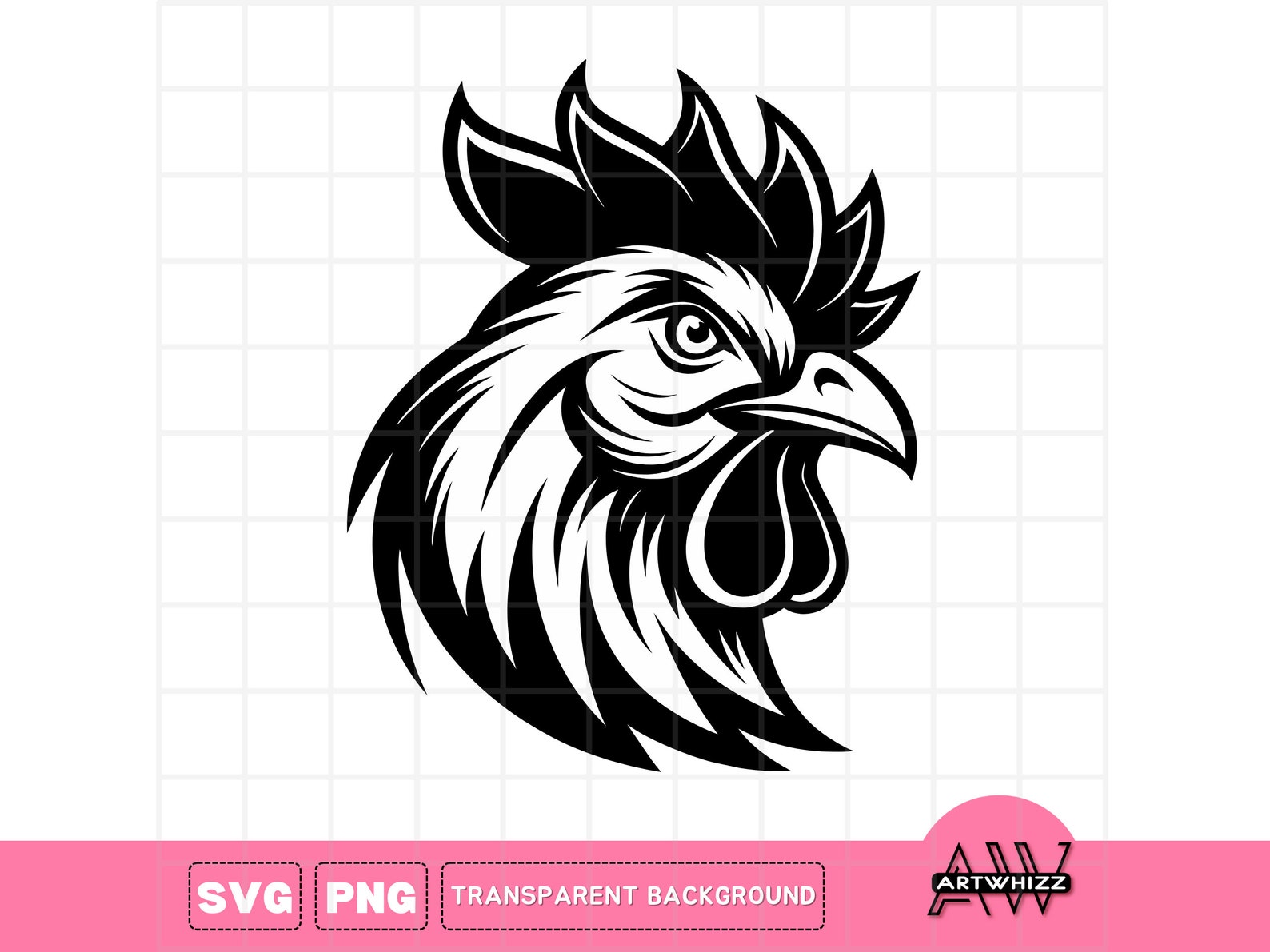 Rooster Head SVG, Rooster PNG, Chicken Svg Cut File, Cricut File, for ...