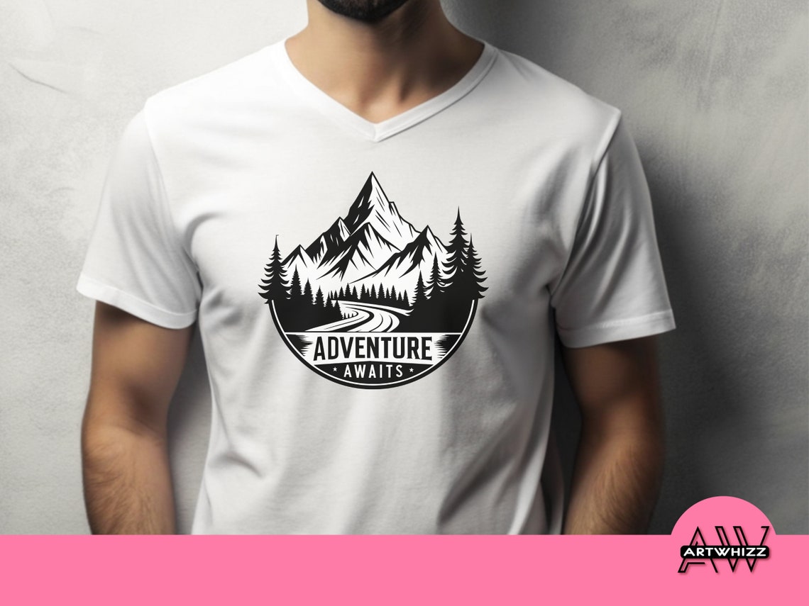 Mountain SVG, Adventure Awaits SVG, Mountain Vector Clipart Svg for T ...