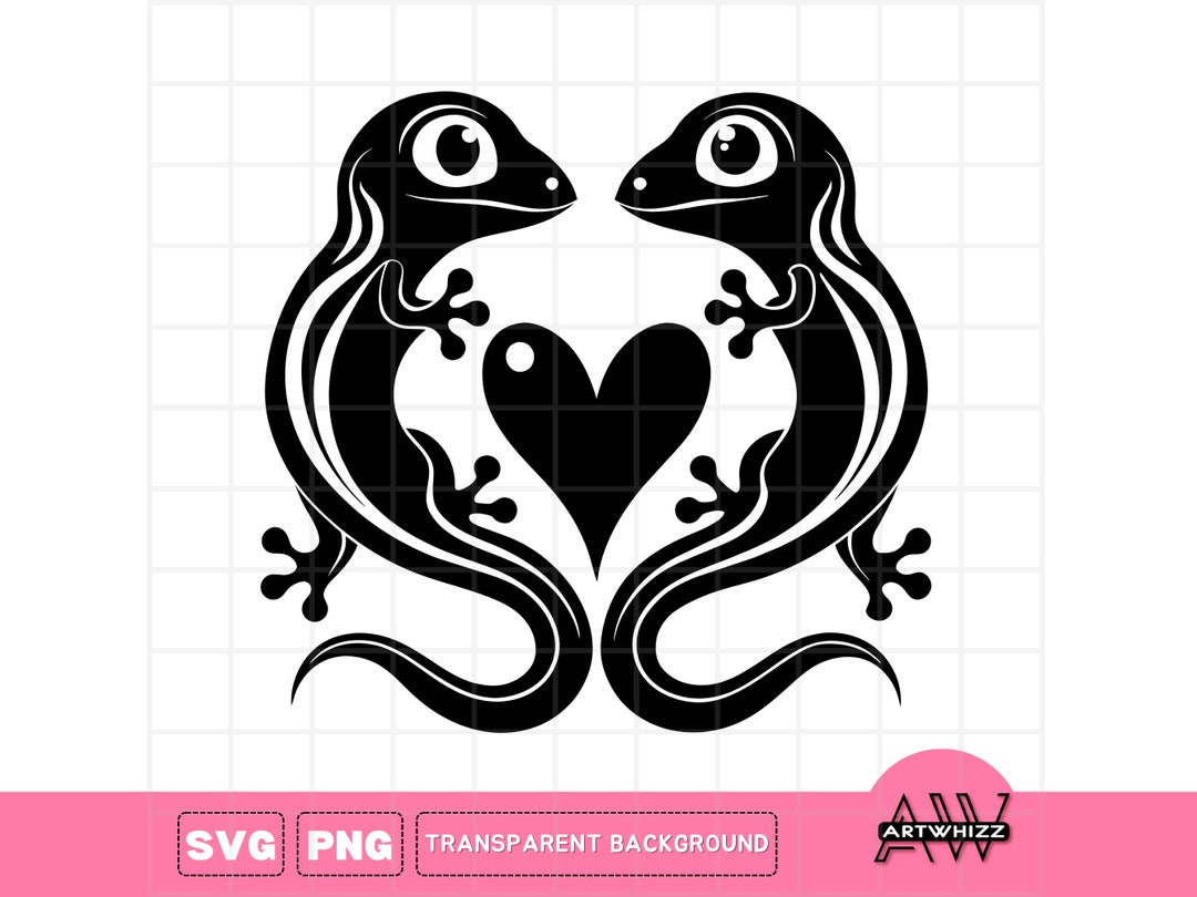 Geckos Heart SVG, Geckos Heart PNG, Gecko Svg for Shirts, Cricut File ...