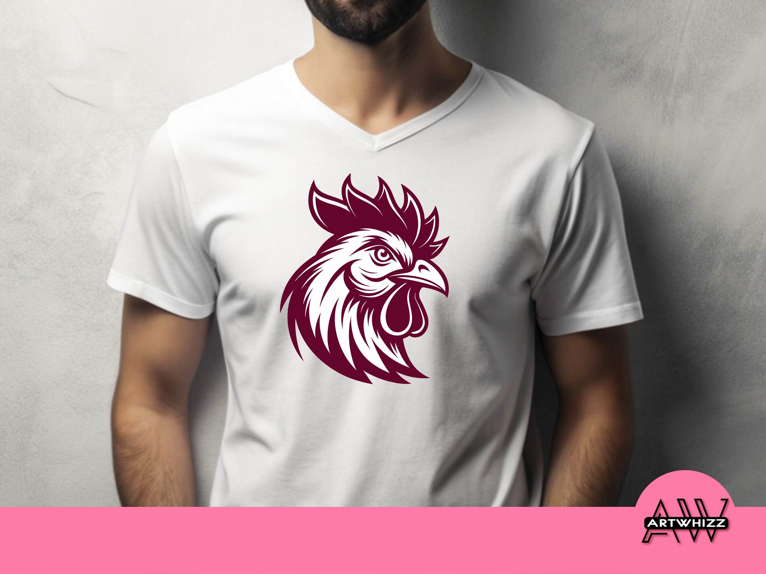 Rooster Head SVG, Rooster PNG, Chicken Vector Clipart Svg for T-shirts ...