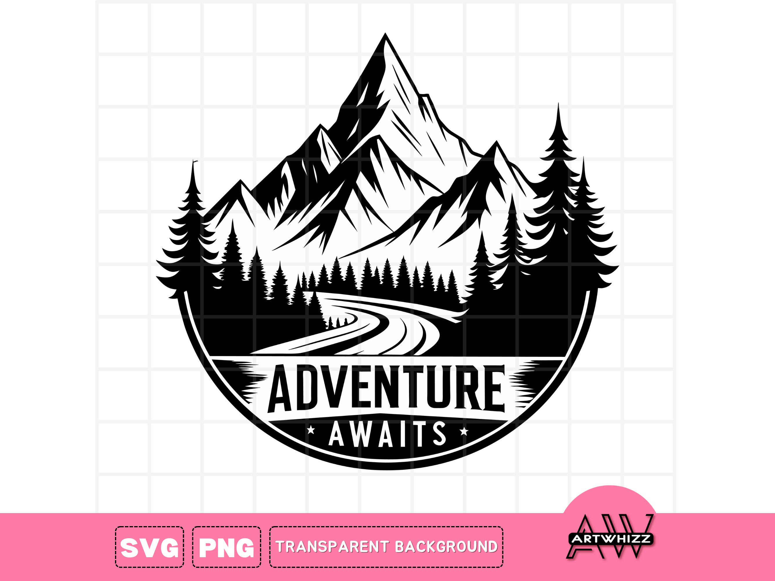 Mountain SVG, Adventure Awaits SVG, Mountain Vector Clipart Svg for T ...