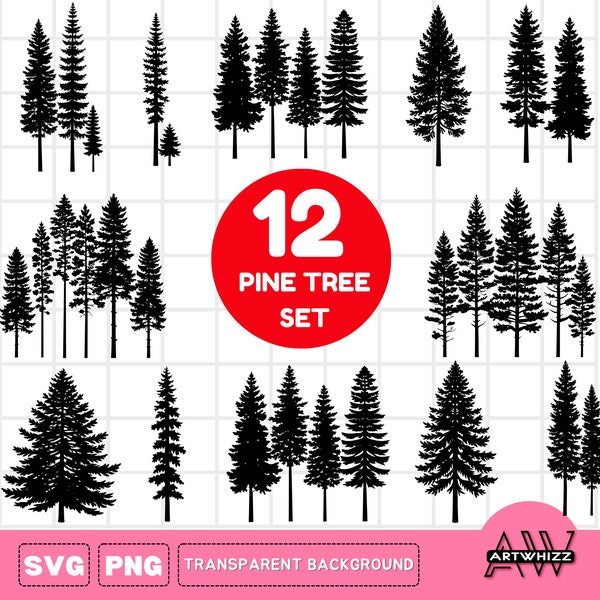 Tree Line Svg - Etsy