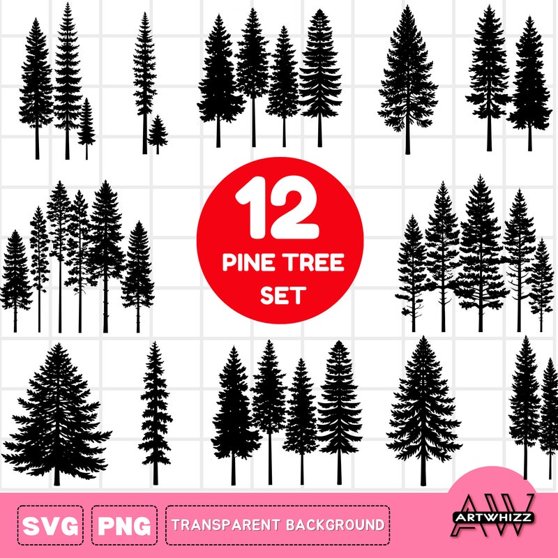 Tree Line Svg - Etsy