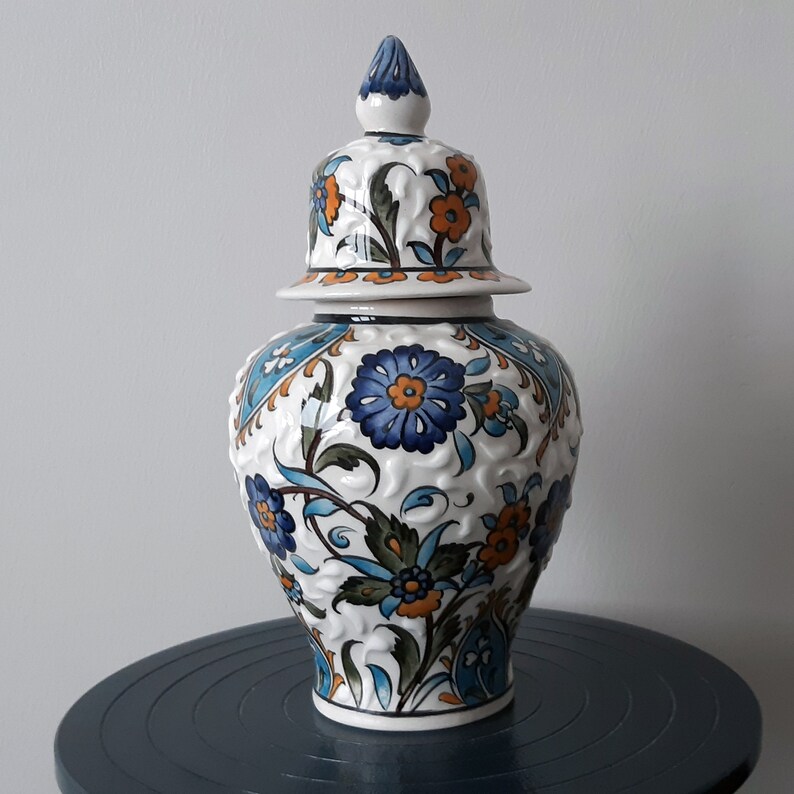 Hand Painted Ceramic Turkish Pottery Shah Jar Ginger Jar 24 Cm of ...