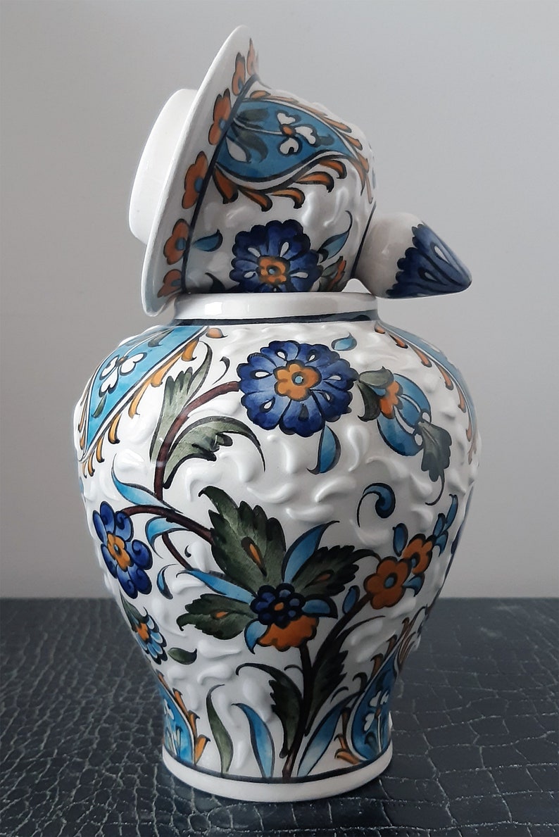 Hand Painted Ceramic Turkish Pottery Shah Jar Ginger Jar 24 Cm of ...
