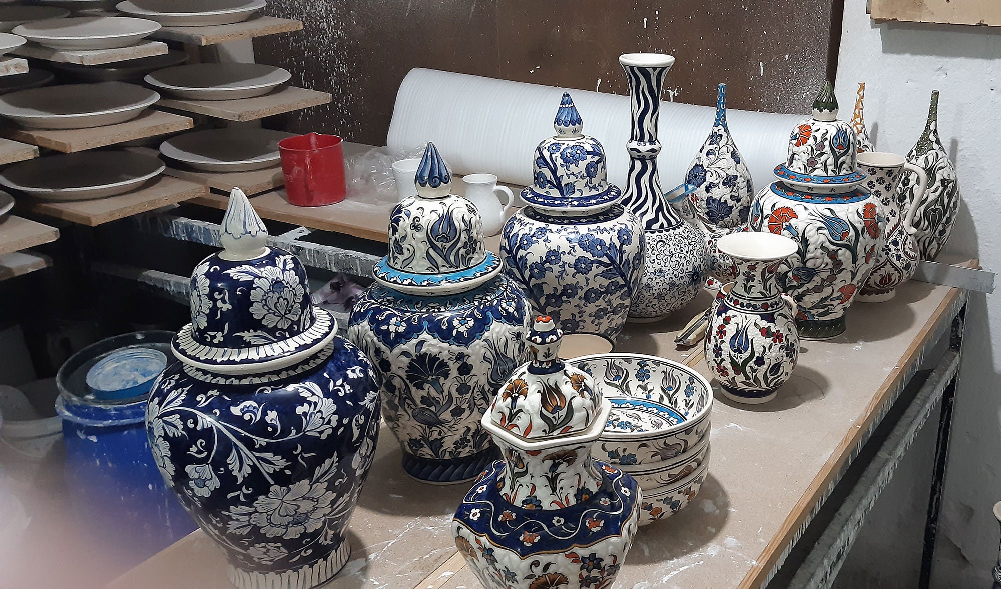 Turkish Hand Painted Ceramic Art Pottery Shah Jar Ginger Jar - Etsy