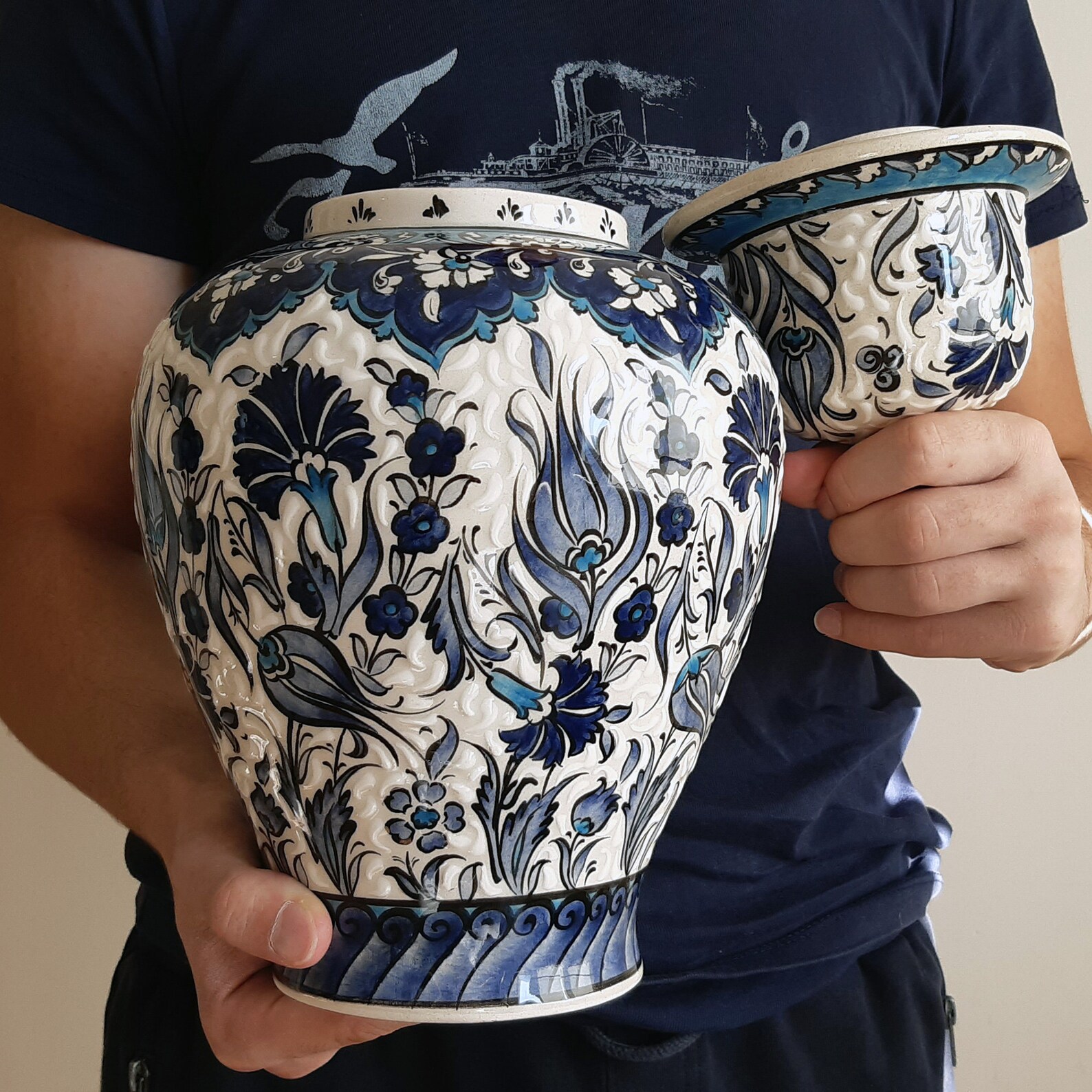 Handmade Ceramic Art Pottery Shah Jar Ginger Jar 40 Cm of - Etsy