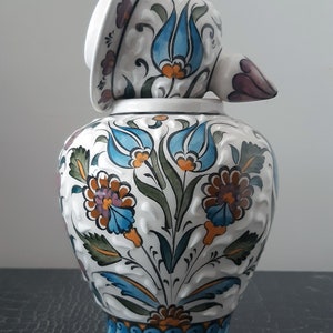 Hand Painted Ceramic Turkish Pottery Shah Jar Ginger Jar 24 Cm of ...