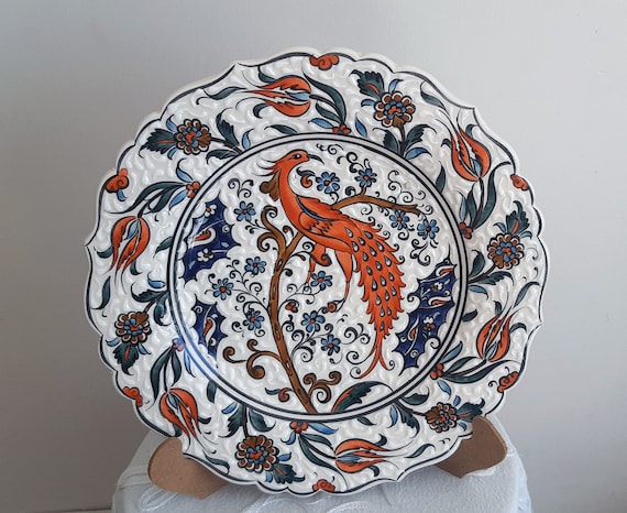 Turkish Hand Crafted Ceramic Pottery Handmade Decorative Plate - Etsy