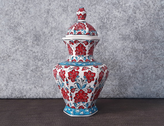 Handmade Ceramic Pottery Edged Shah Jar 31 Cm of Length | Etsy