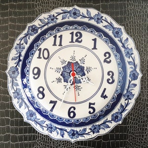 Handmade Ceramic Wall Clock, 32 Cm in Diameter, Wall Decor, Vintage ...