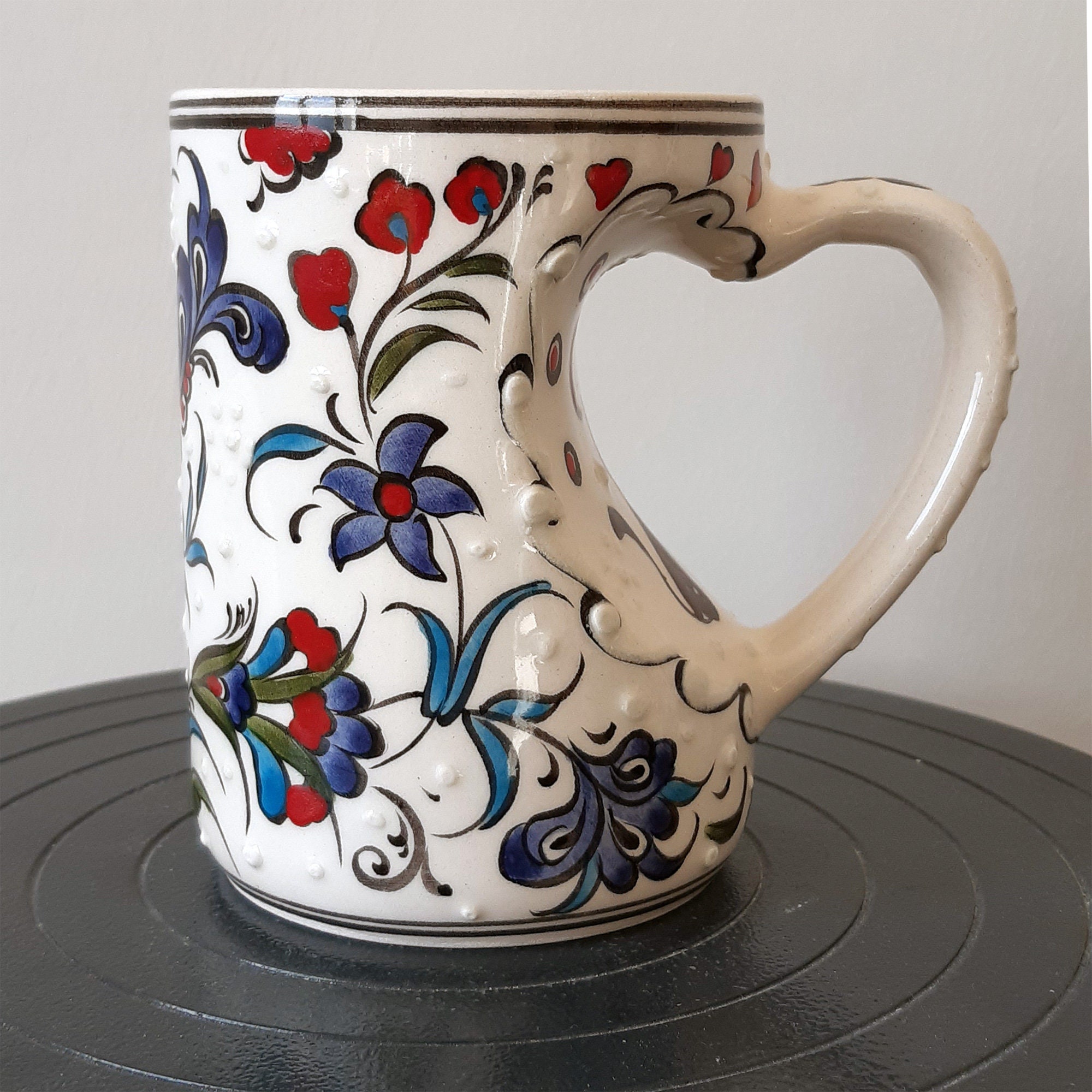 Turkish Handmade Ceramic Coffee Mug 11 Cm of Height (4.3") Can Be ...