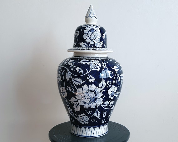 Turkish Hand Painted Ceramic Art Pottery Shah Jar Ginger Jar | Etsy