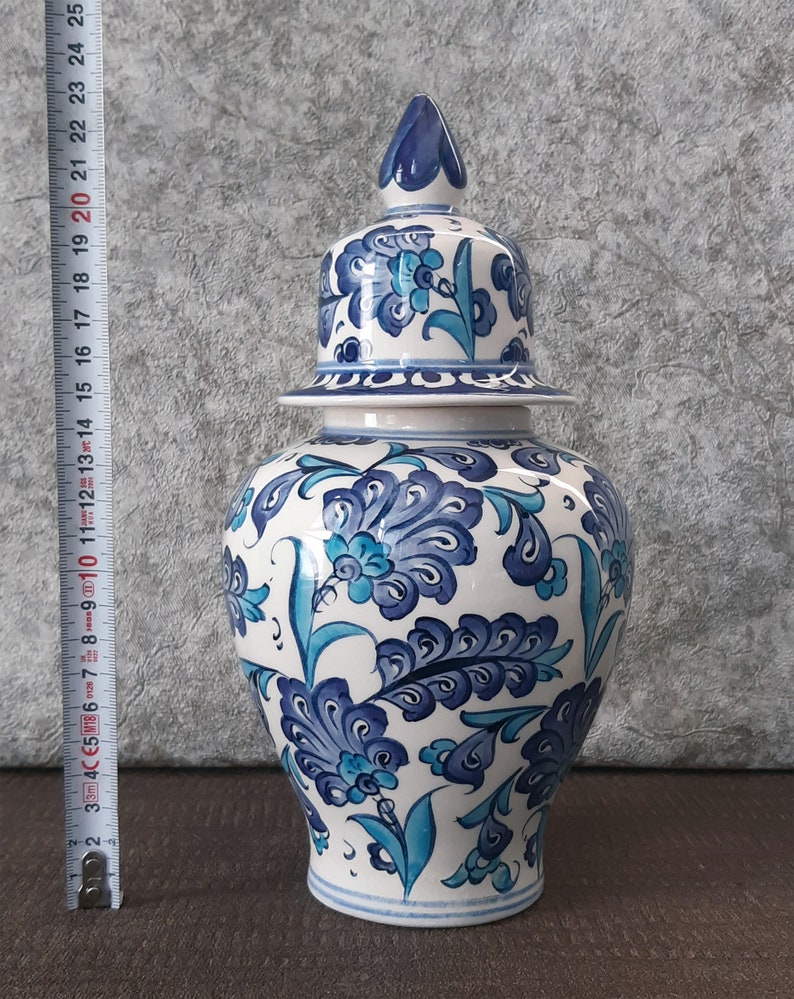 Hand Painted Ceramic Turkish Pottery Shah Jar Ginger Jar 24 Cm of ...