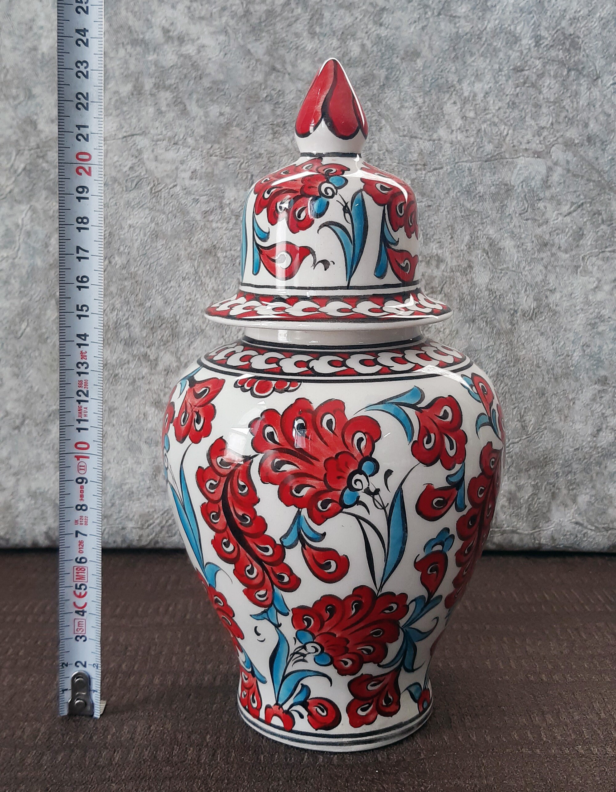 Hand Painted Ceramic Turkish Pottery Shah Jar Ginger Jar 24 Cm | Etsy