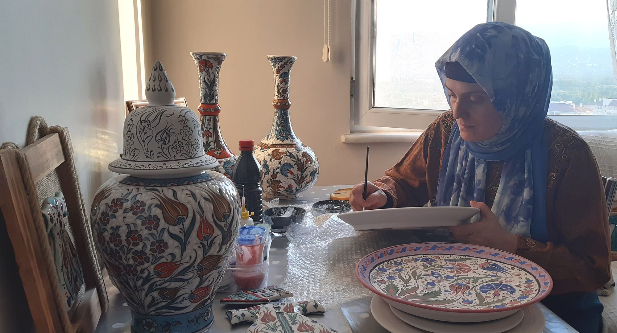 Turkish Hand Painted Ceramic Art Pottery Shah Jar Ginger Jar - Etsy