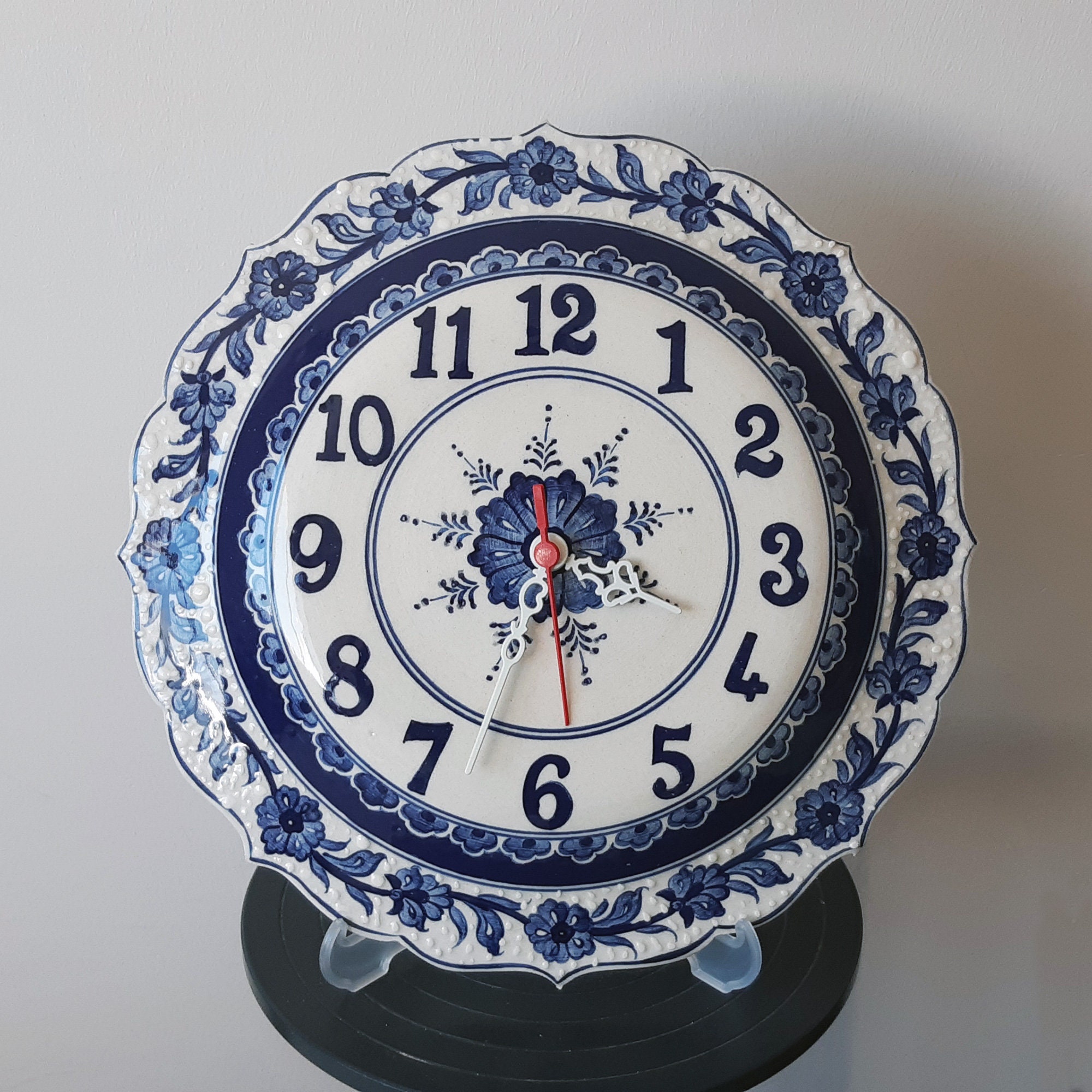 Handmade Ceramic Wall Clock 32 Cm in Diameter Wall Decor - Etsy