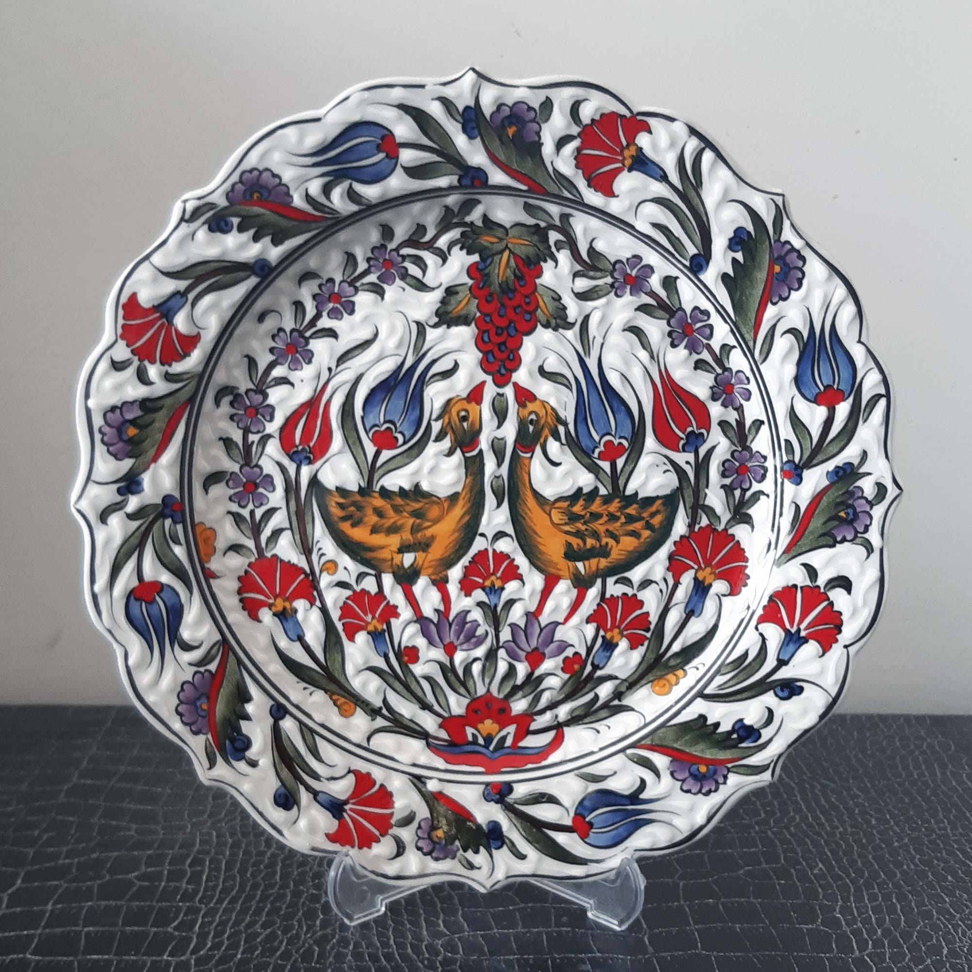 Turkish Hand Painted Ceramic Pottery Handmade Decorative Plate | Etsy