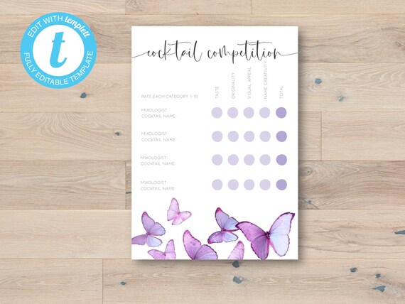 Party Favors & Games Party Supplies Butterfly Cocktail Competition ...