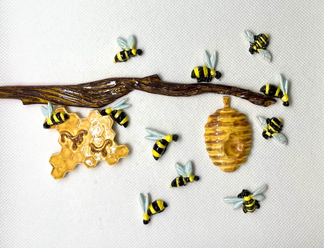 Huge Bundle of Ceramic Bees and Beehive Tiles - Etsy
