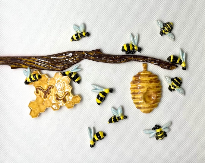 Huge Bundle of Ceramic Bees and Beehive Tiles - Etsy