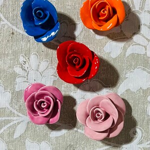 5 Beautiful Ceramic Roses for Mosaic - Etsy